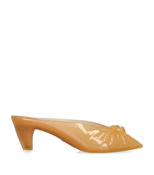 Chloé Jelly Heeled Mules - Brown