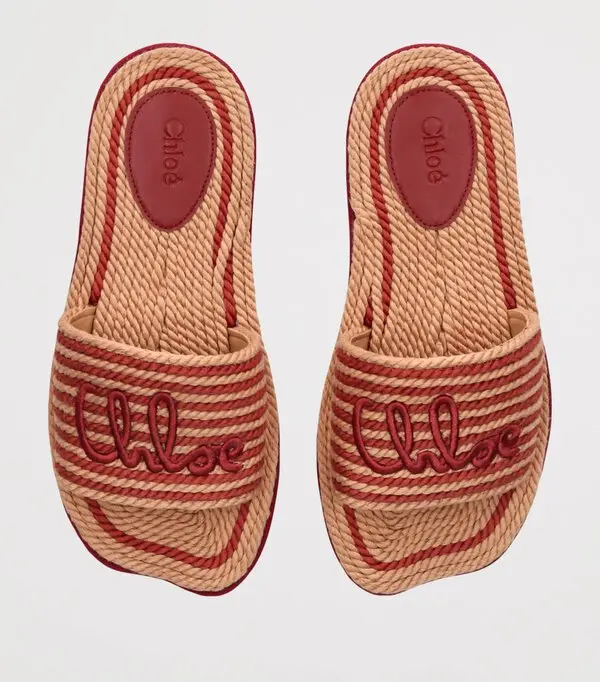 Chloé Woven Logo Sandals - Pink