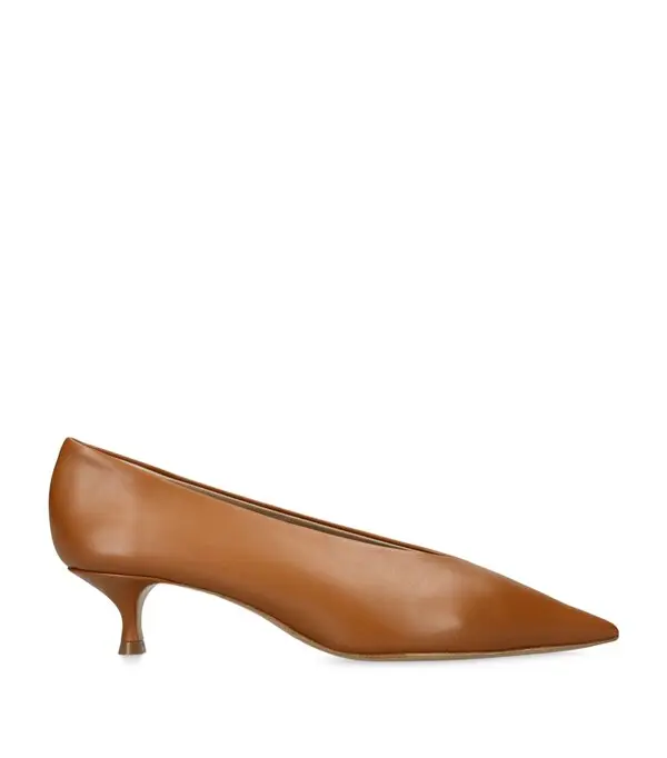 Le Monde Beryl Patent Leather Babouche Pumps - Beige
