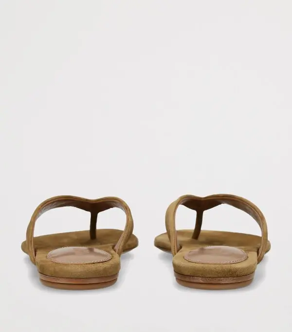 Le Monde Beryl Suede Flip Flops - Brown