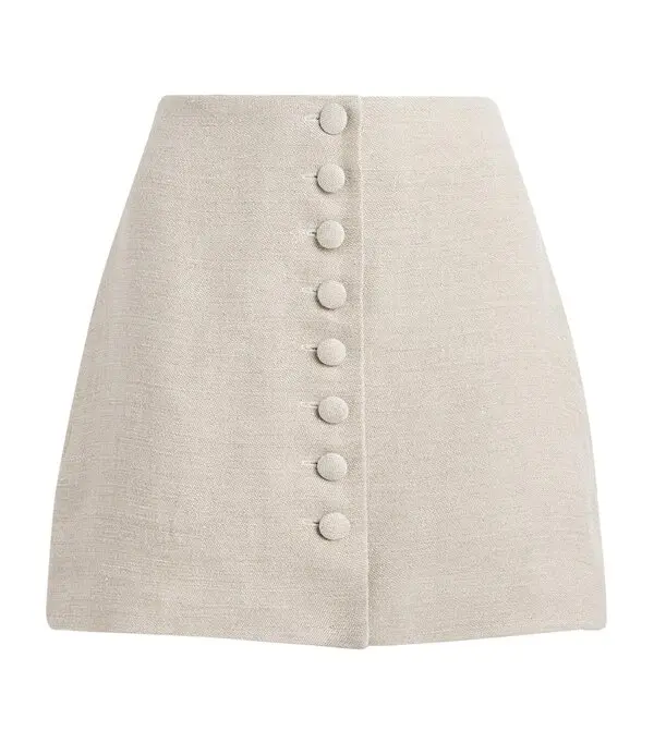 LIBEROWE Linen Mini Skirt - Beige