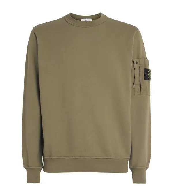 Stone Island Cotton Compass Sweatshirt - Green