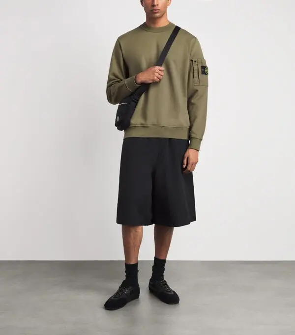 Stone Island Cotton Compass Sweatshirt - Green