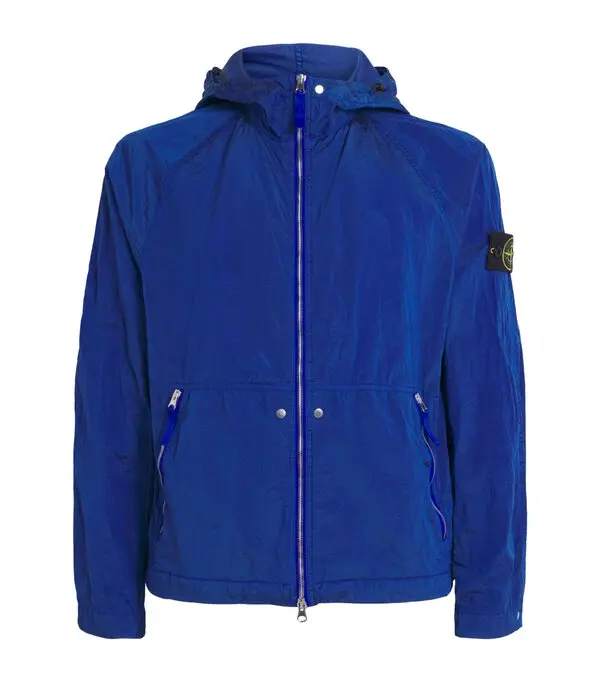 Stone Island Short Hooded Parka - Blue
