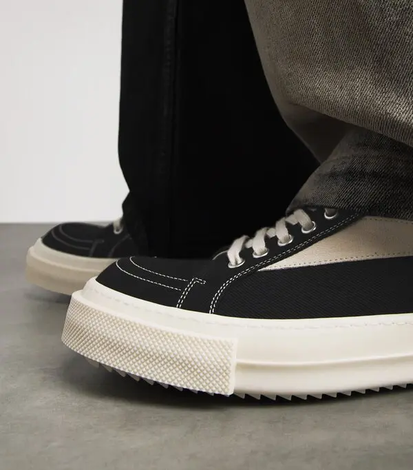Rick Owens Canvas Vintage Sneakers - Black