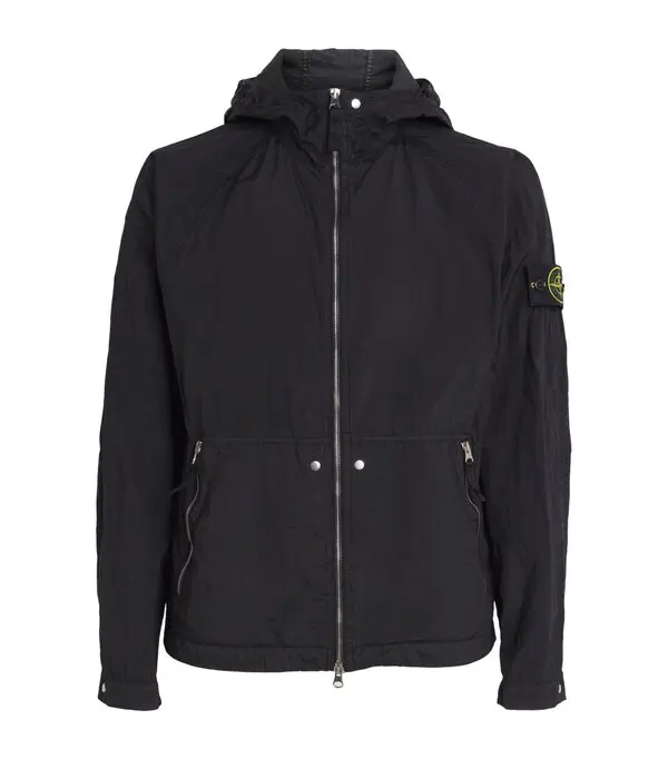 Stone Island Nylon Watro-tc Hooded Parka - Black