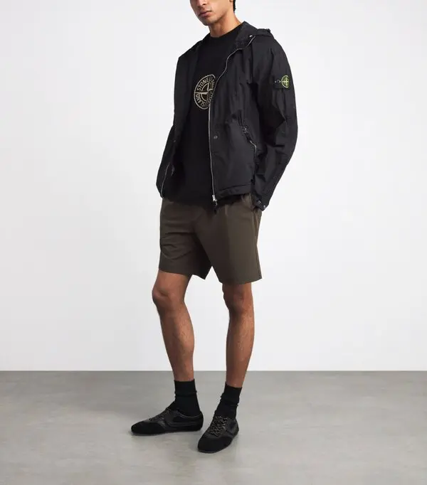 Stone Island Nylon Watro-tc Hooded Parka - Black