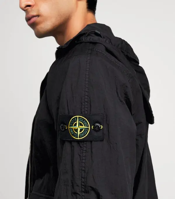 Stone Island Nylon Watro-tc Hooded Parka - Black