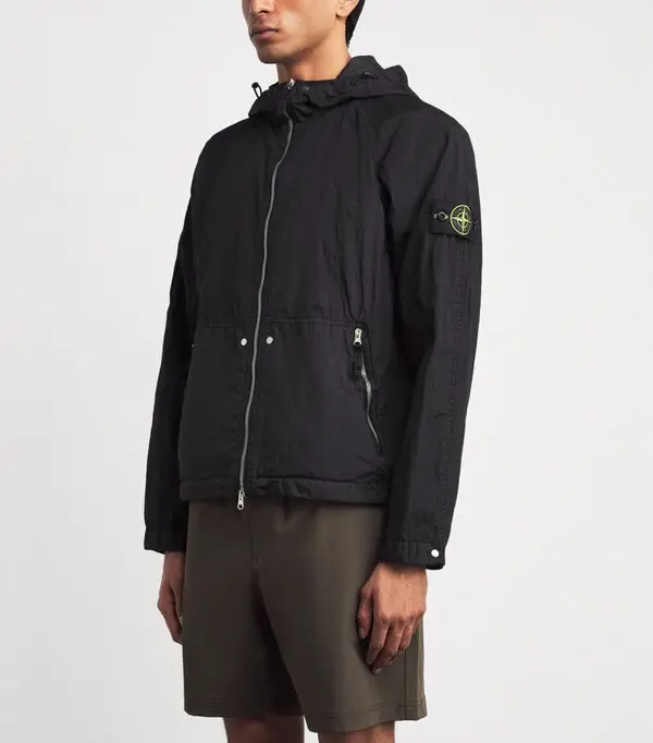 Stone Island Nylon Watro-tc Hooded Parka - Black