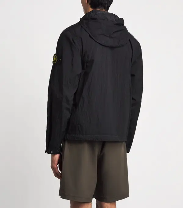 Stone Island Nylon Watro-tc Hooded Parka - Black