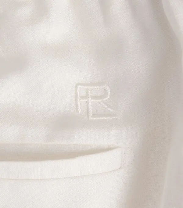 Ralph Lauren Purple Label Silk-linen Drawstring Shorts