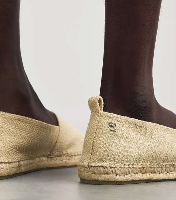 Ralph Lauren Purple Label Bosworth Silk Herringbone Espadrilles