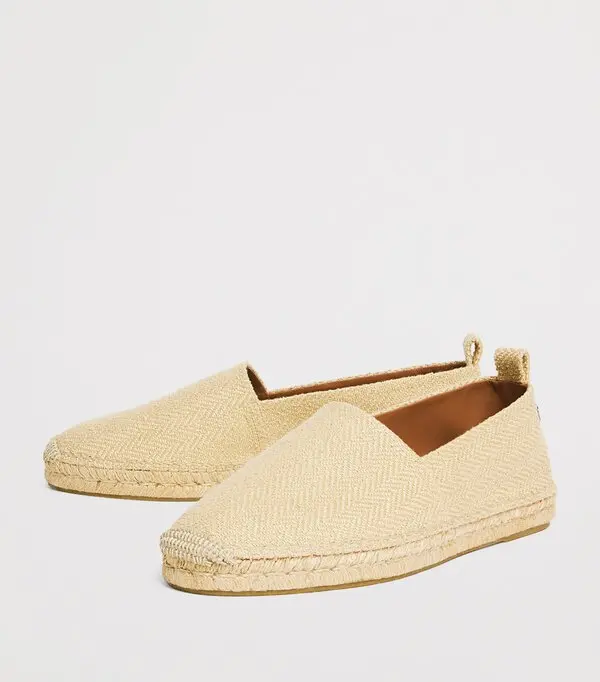 Ralph Lauren Purple Label Bosworth Silk Herringbone Espadrilles