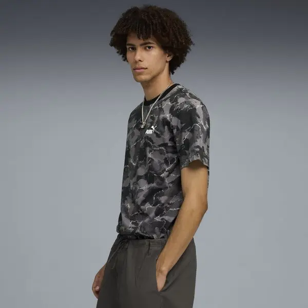 PUMA Camouflage Print Crewneck T-shirt - Black