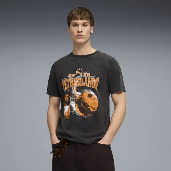 PUMA Soccer Nations 90s Fanwear Graphic T-shirt - Black