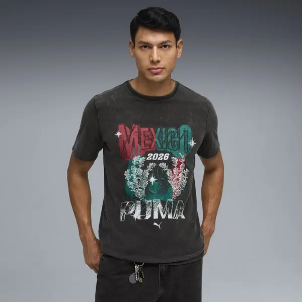 PUMA Soccer Nations 90s Fanwear Graphic T-shirt - Black