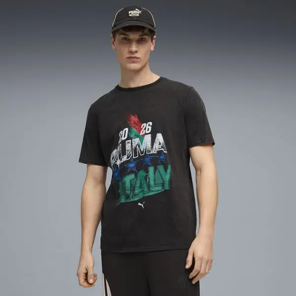 PUMA Soccer Nations 90s Fanwear Graphic T-shirt - Black
