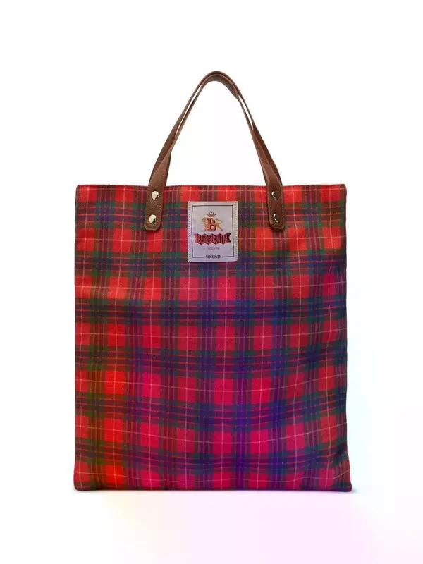 BARACUTA Tartan Tote Bag - Red