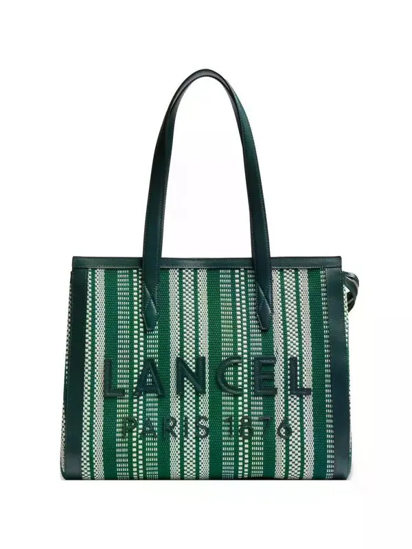 LANCEL Striped Tote Bag - Green