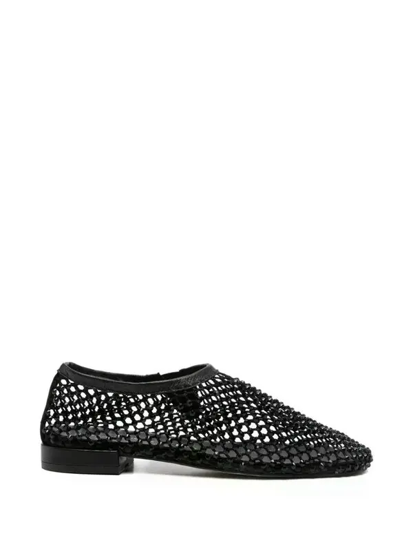 PEDRO MIRALLES Zucaina Crystal-embellished Mesh Pumps - Black