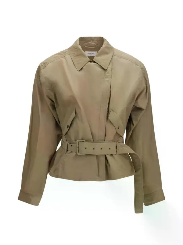 Saint Laurent Flap-pockets Belted Jacket - Neutrals