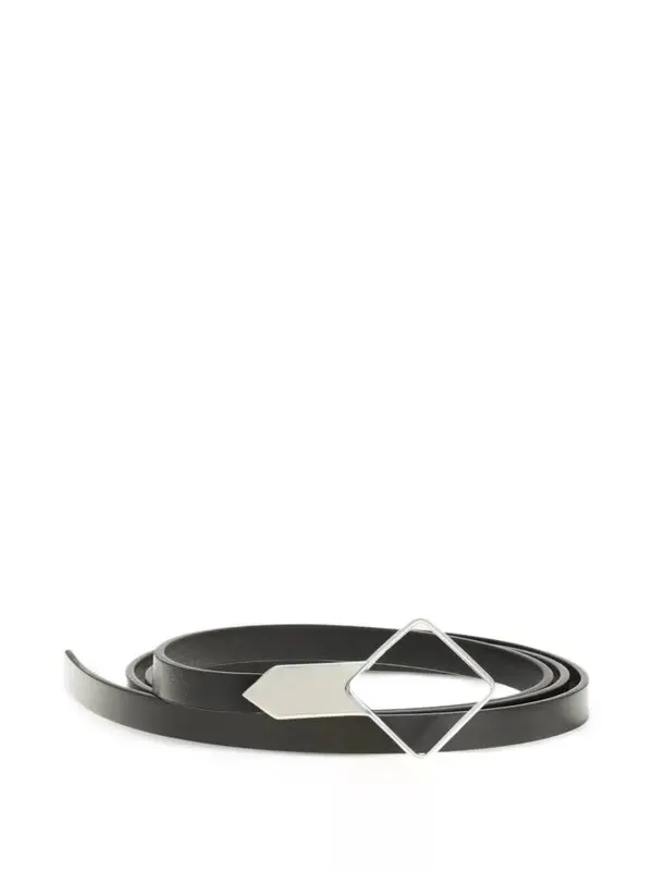 THE ROW Rhombe Leather Belt - Black