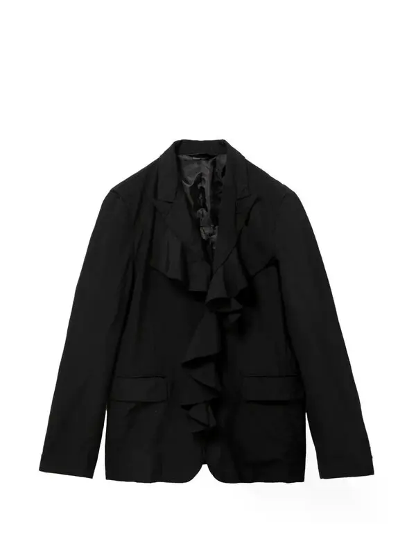 BLACK COMME DES GARÇONS Ruffled Blazer - Black