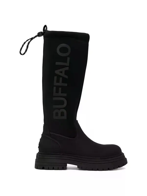 BUFFALO Lennox Logo Pull-tab Boots - Black