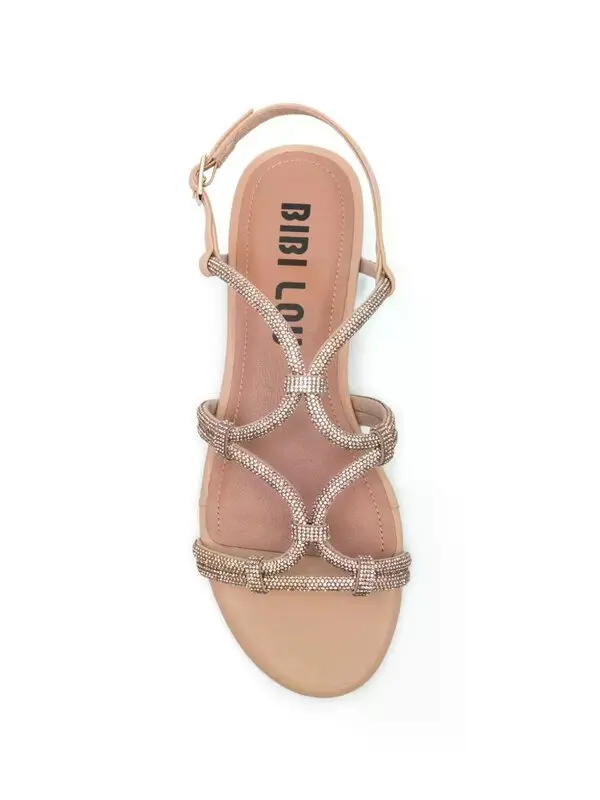 BIBI LOU Crystal-embellished Sandals - Neutrals