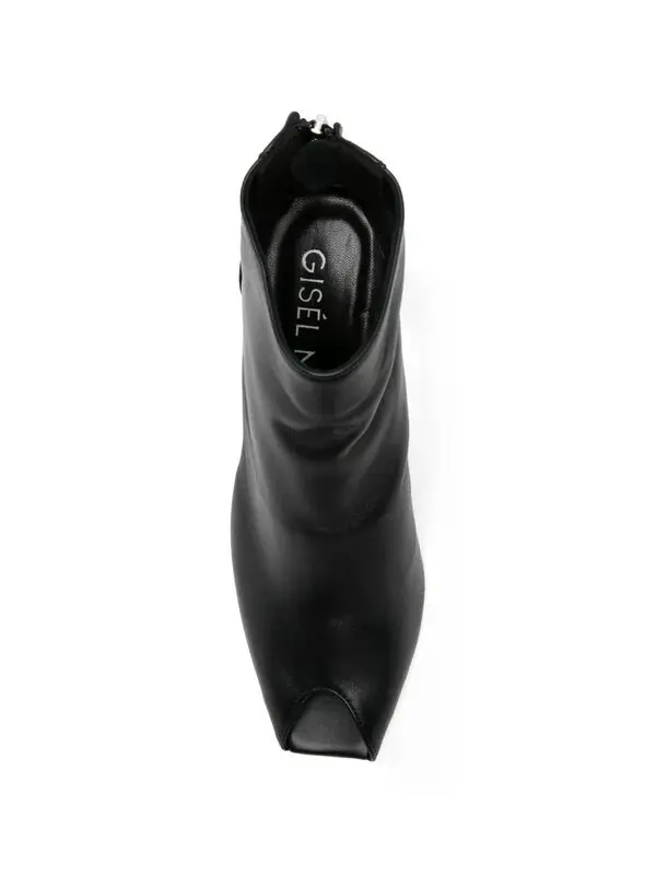 GISEL MOIRE Raffy Peep-toe Ankle Boots