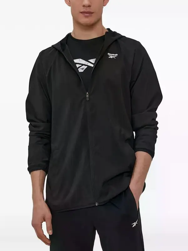 REEBOK Hooded Zip-up Jacket - Black