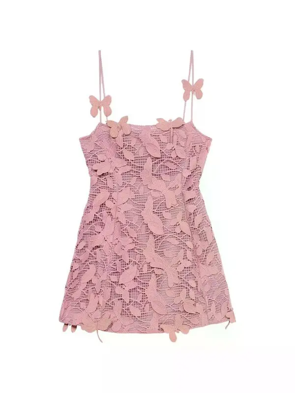 Blumarine Butterfly-appliqué Mini Dress - Pink