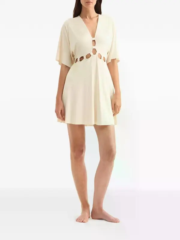 ERES Connection V-neck Cutout Dress - Neutrals