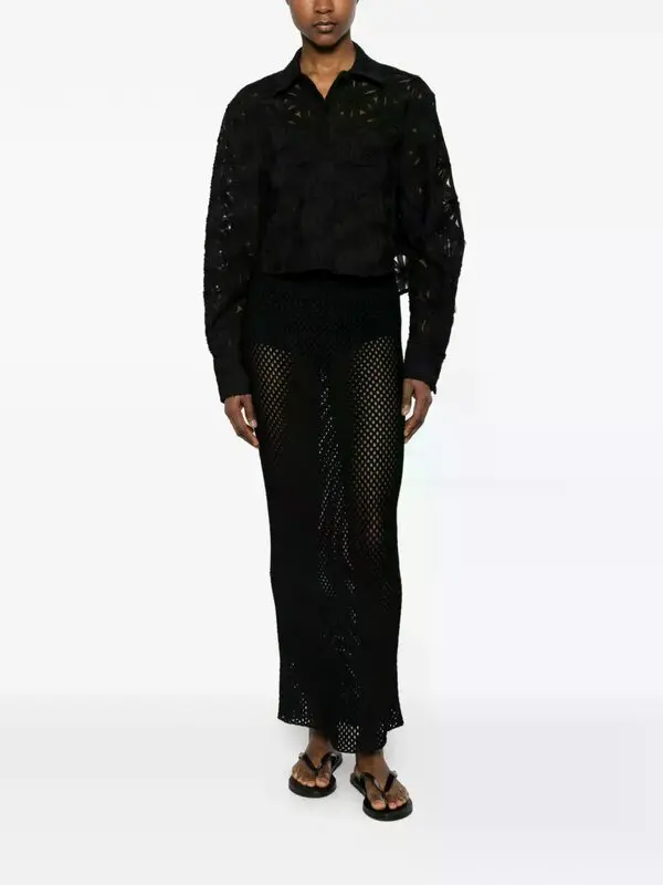 Simkhai Floral-print Cropped Blouse