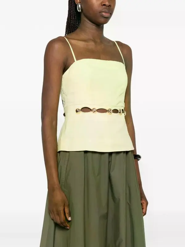 Simkhai Embellished Cut-out Top - Yellow