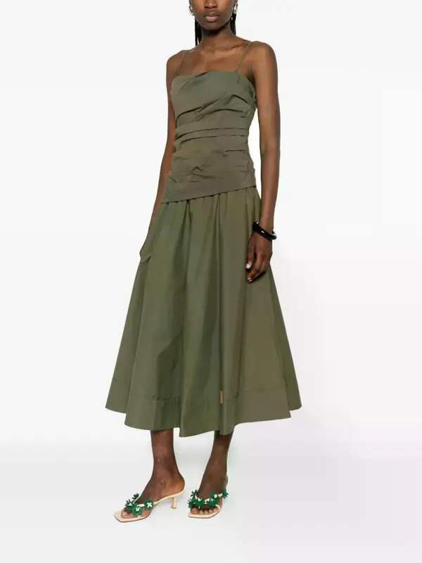 Simkhai Drawstring Midi Skirt