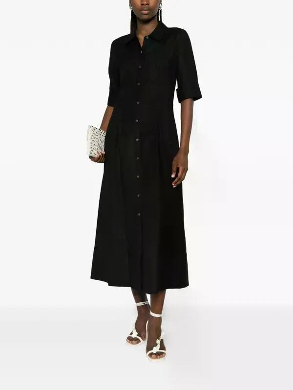 Simkhai Buttoned Midi Shirt Dress