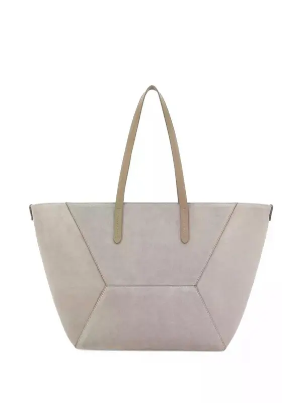 Brunello Cucinelli Paneling Shopper Bag - Neutrals