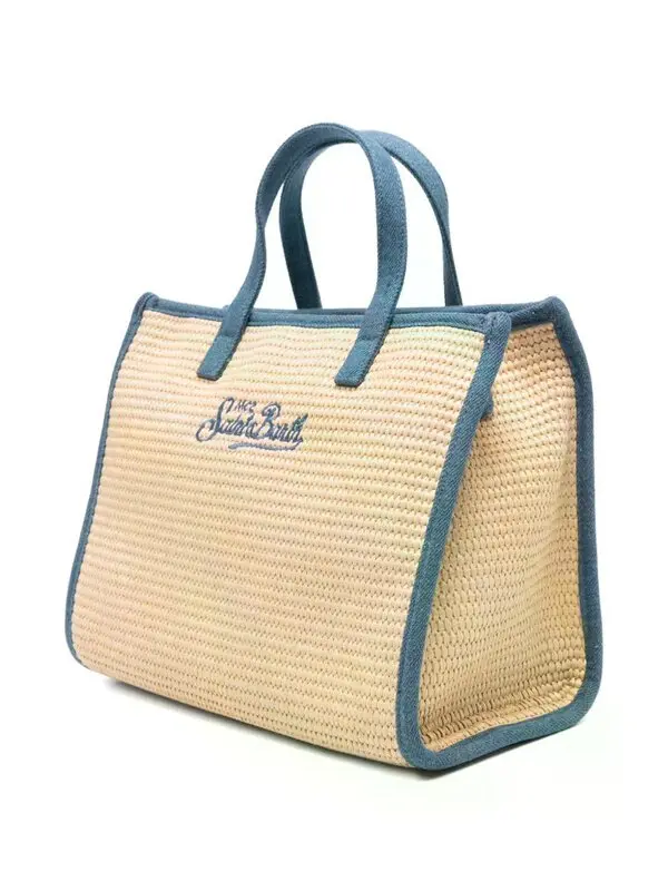 MC2 SAINT BARTH Logo-embroidered Woven Tote