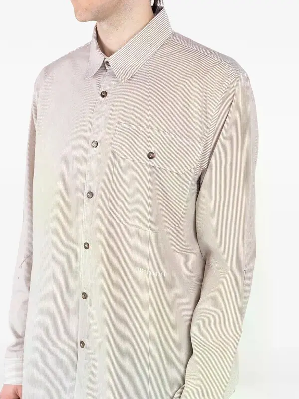 SOCIETE ANONYME Deadline Striped Patch-pocket Shirt
