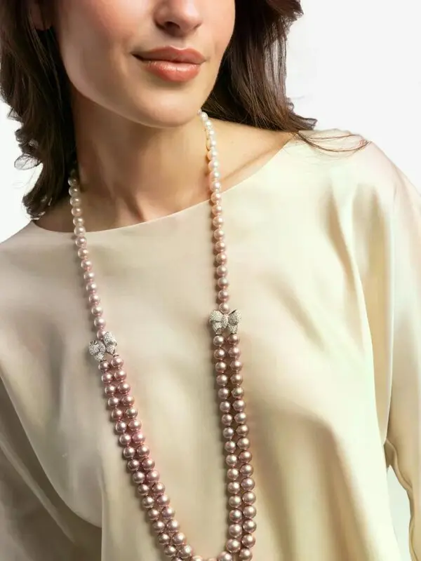 Yoko London Freshwater Pearl And Diamond Necklace