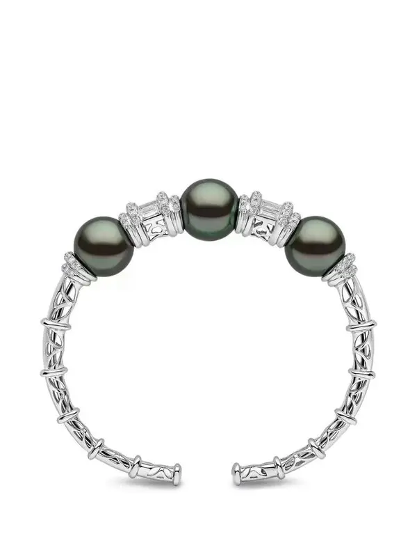 Yoko London Diamond And Tahitian Pearl Bangle