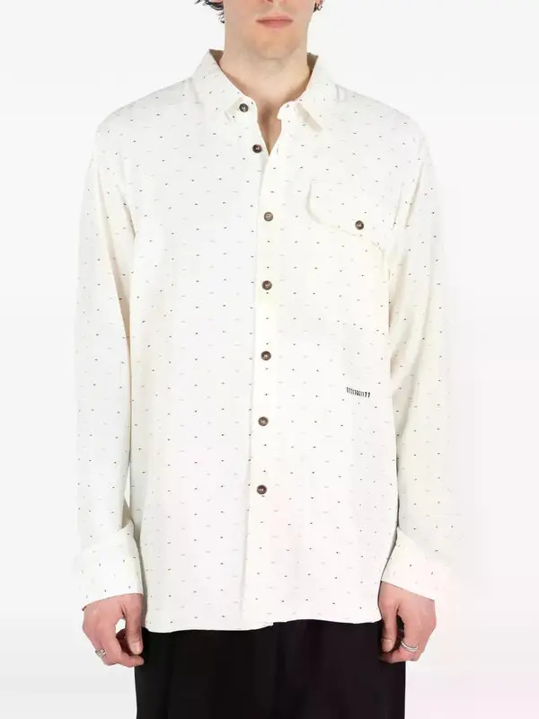 SOCIETE ANONYME Deadline Flap-pocket Cotton Shirt - White