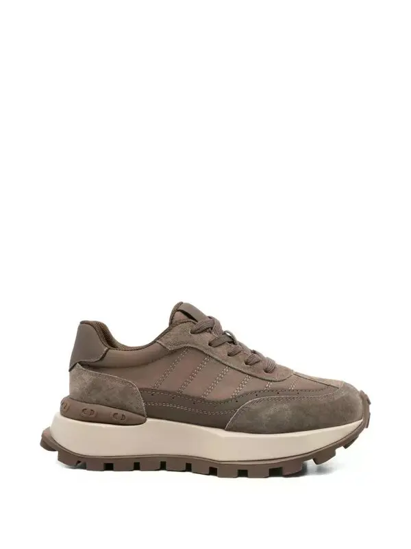 SERGIO MORETTI FIRENZE Panelled Chunky-sole Sneakers - Brown