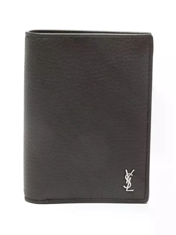 Saint Laurent Leather Cardholder - Brown