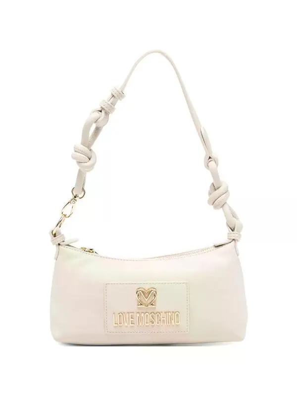 Moschino Logo-plaque Shoulder Bag - Neutrals