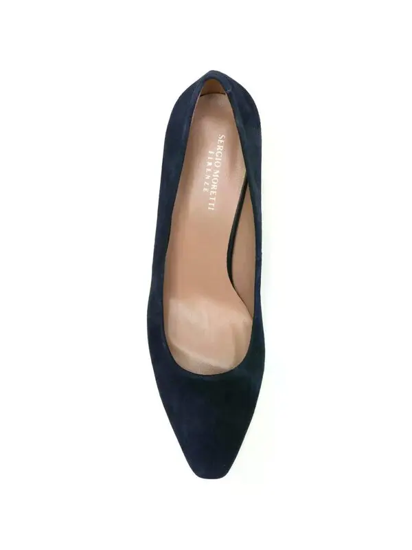 SERGIO MORETTI FIRENZE Suede Block Heel Pumps