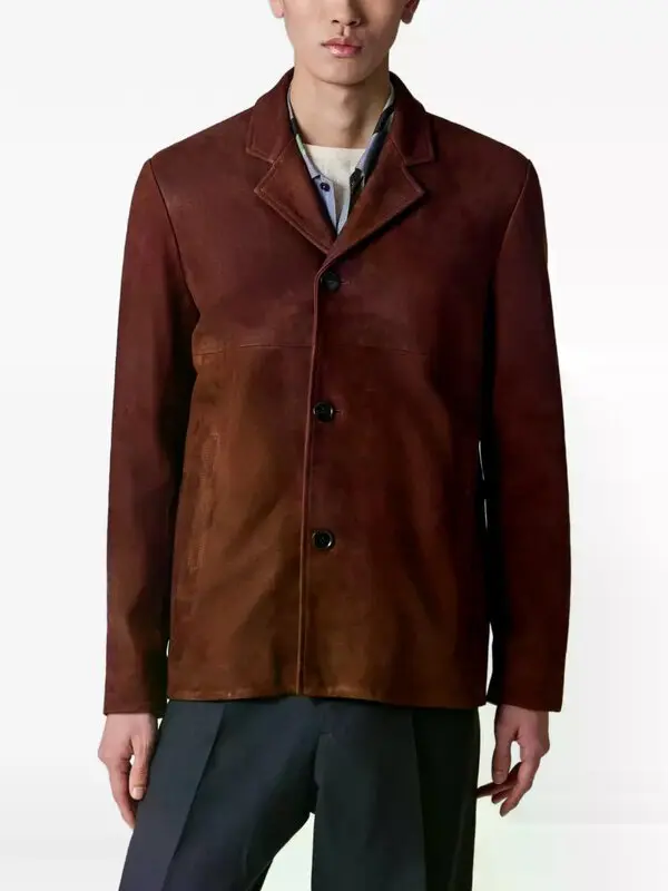 Paul Smith Suede Buttoned Jacket - Brown