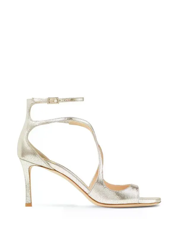 JIMMY CHOO Azia Buckle Sandals - Gold
