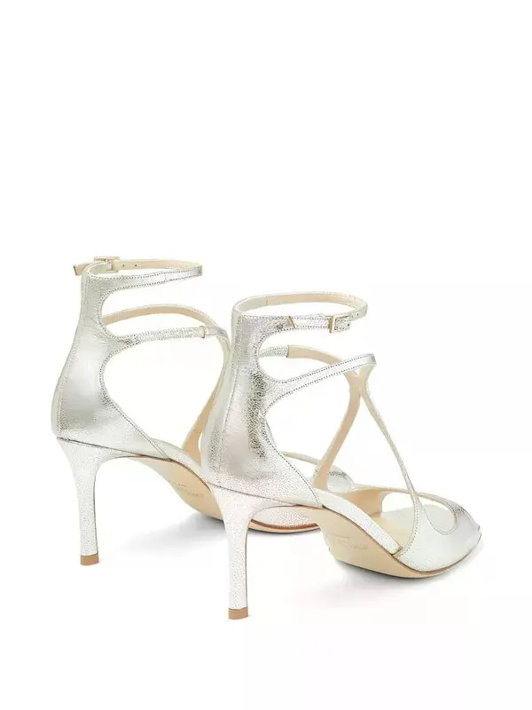JIMMY CHOO Azia 100 Buckle Sandals - Gold